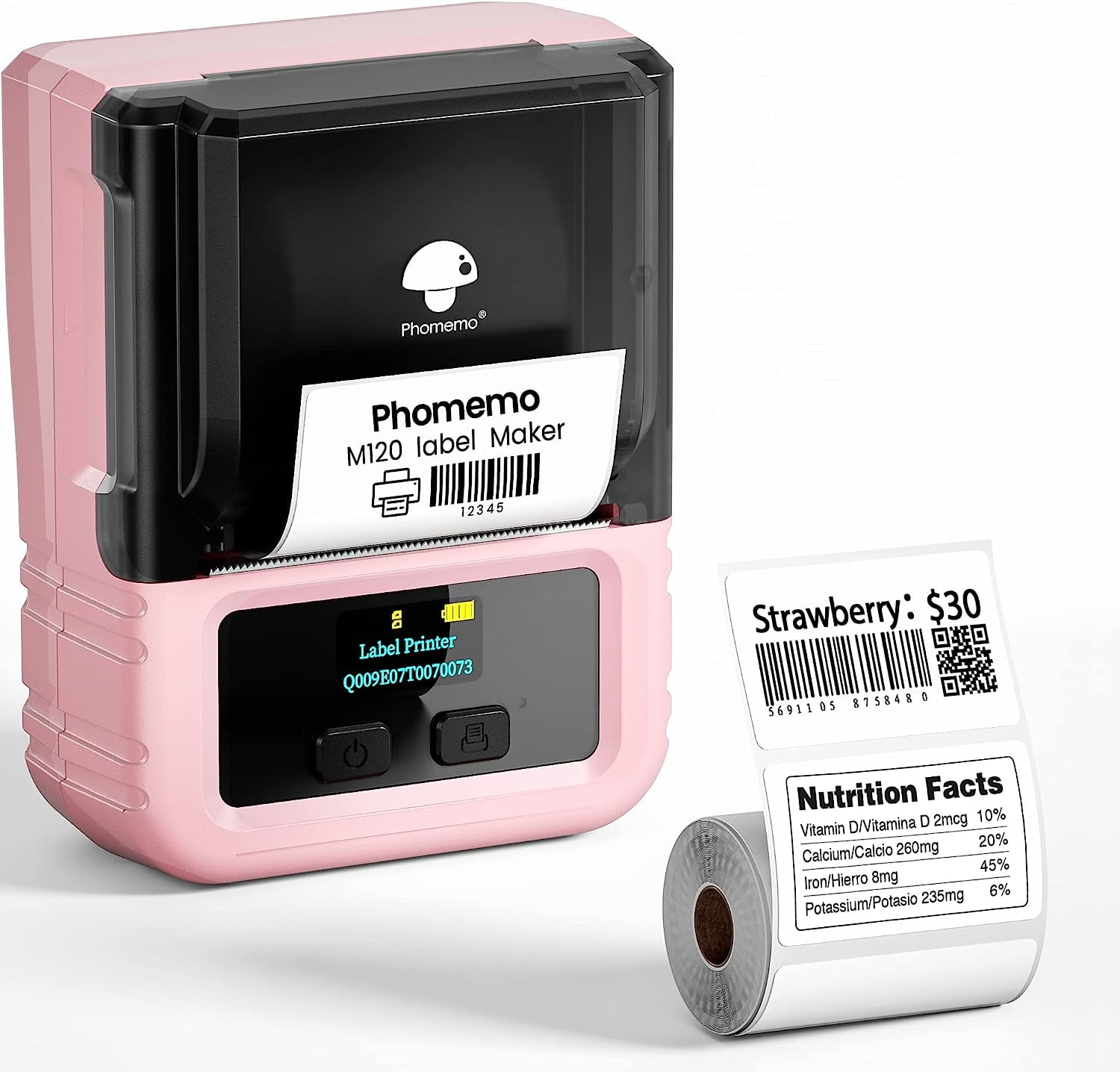 Phomemo M120 Label Maker-2 Inch Label Printer, Wireless Bluetooth ...