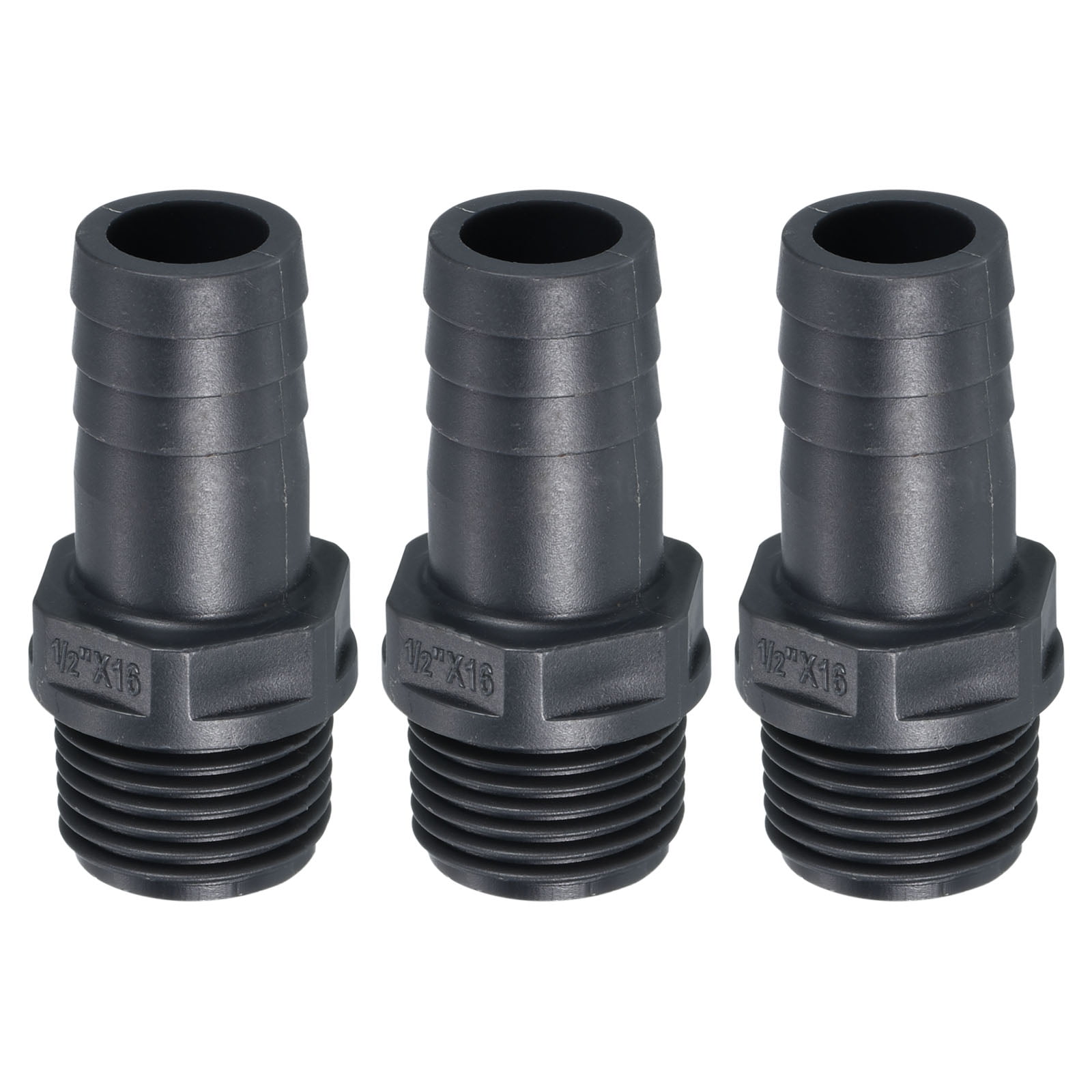 Uxcell UPVC Barb Hose Fitting 16mm Barbed G1/2 Male Thread Pipe ...