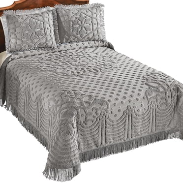 Better Trends Julian 100 Percent Cotton Tufted Chenille Bedspreads ...