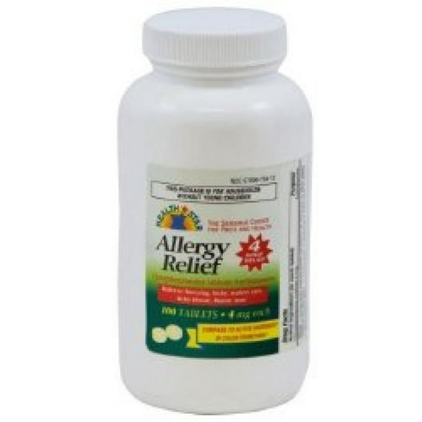 Health Star Allergy Relief One Bottle of 100 Tablets - Walmart.com