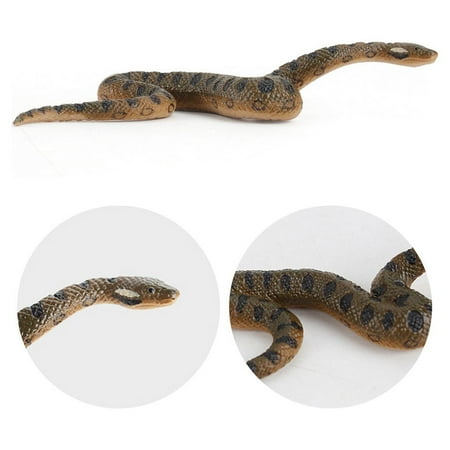 Riforla Realistic Rubber Toy Snake Brown Snakes Preschool Toys ...