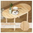 55" Wood Kitchen Table, Drop Leaf Dining Table for Small Spaces ...