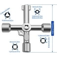 4-Way Multi-Functional Utility Key, 4 in 1 Universal Cross Key ...