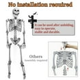5.6FT Poseable Skeleton Halloween Prop, Full Body Life-size Outdoor ...