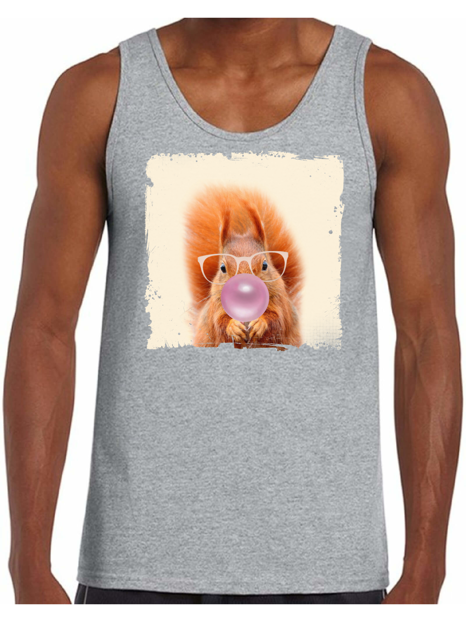 Awkward Styles Squirrel Shirt Men Tank Top Squirrel Blowing Pink Gum ...