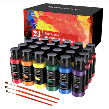 Acrylic Paint Set- 4Oz - Basic Supplies - 8 Pieces - Walmart.com