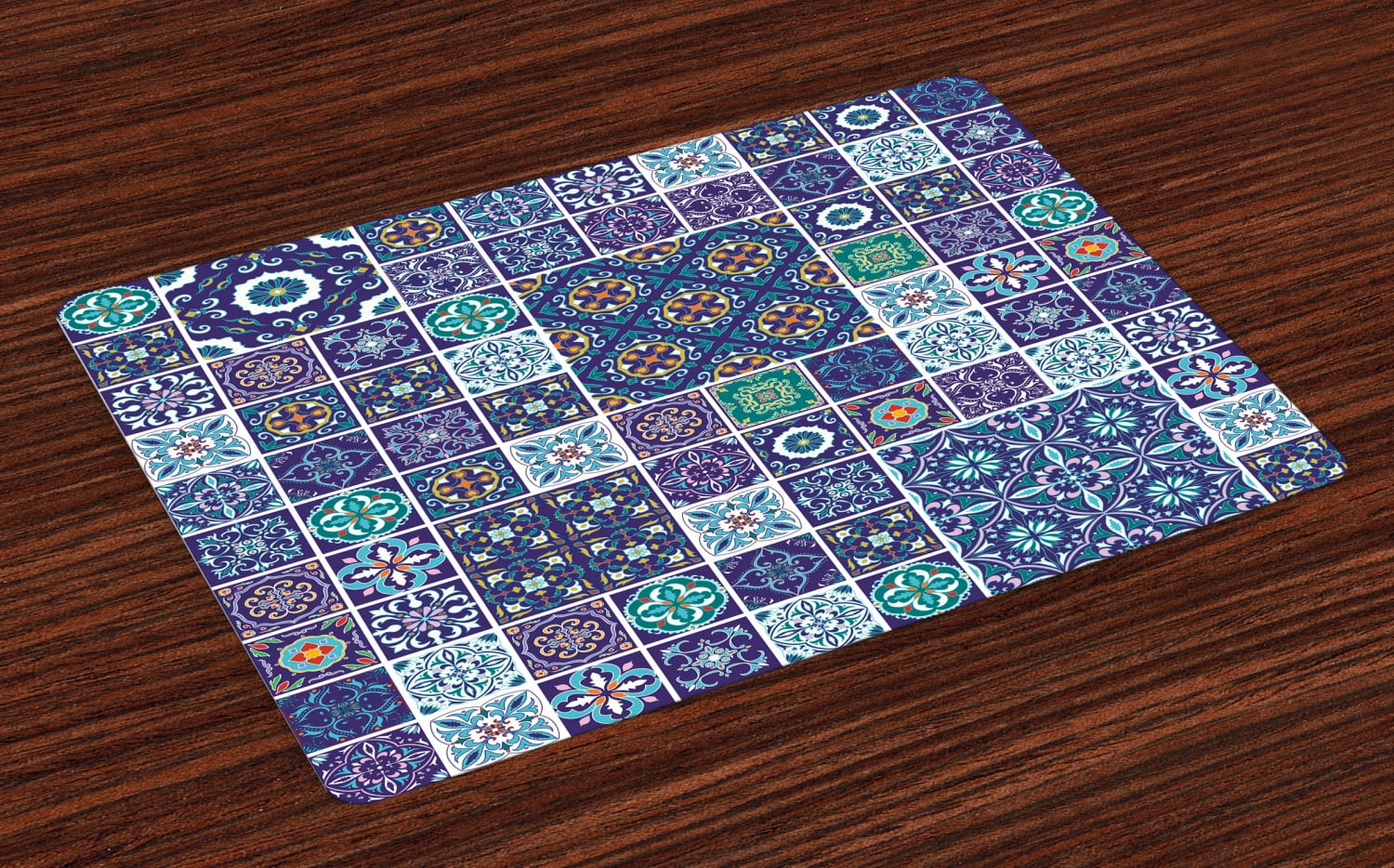 Ethnic Placemats Set of 4 Traditional Mosaic Azulejo Portuguese ...