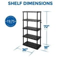 MAQING 5 Shelf Knect-A-Shelf Ventilated Heavy Duty Storage Unit 18 x 36 ...