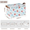 Apple and Bow Pattern Collapsible Storage Bin Open Home Shelf Basket ...