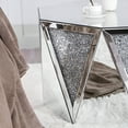 Glam Mirrored Coffee Table with Beautiful Crystal Diamond Accent for ...