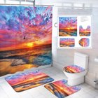 Mainstays Multicolor Terrazzo Printed 14 Piece Shower Set with Liner ...