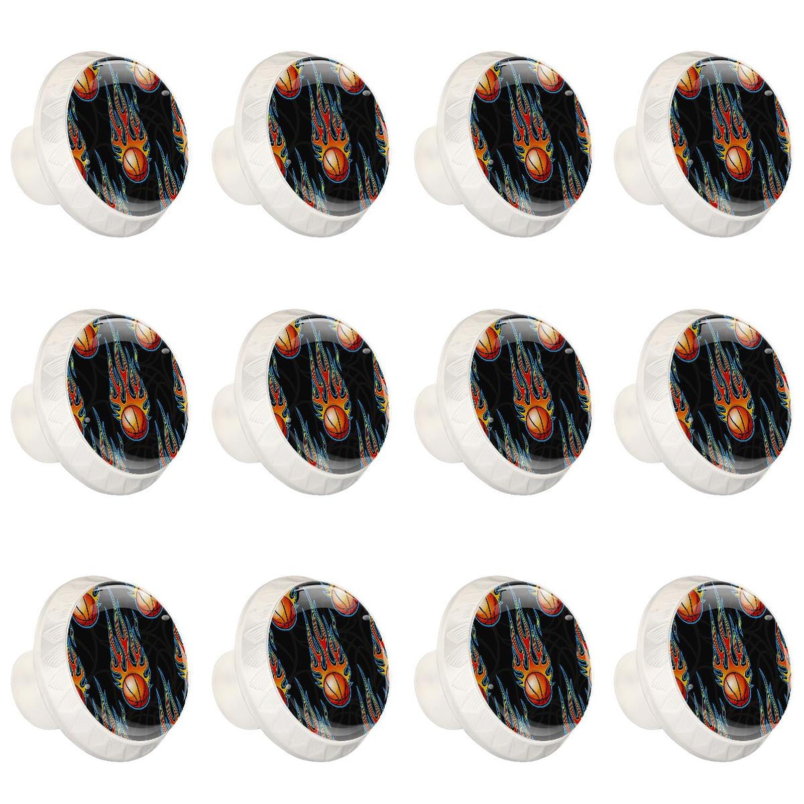 12 Pcs Sports Basketball Power Fire Knobs for Kitchen Cabinet Cupboard ...