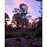 Zimtown 8FT Windmill Ornamental Metal Wind Mill Weather Vane Weather ...