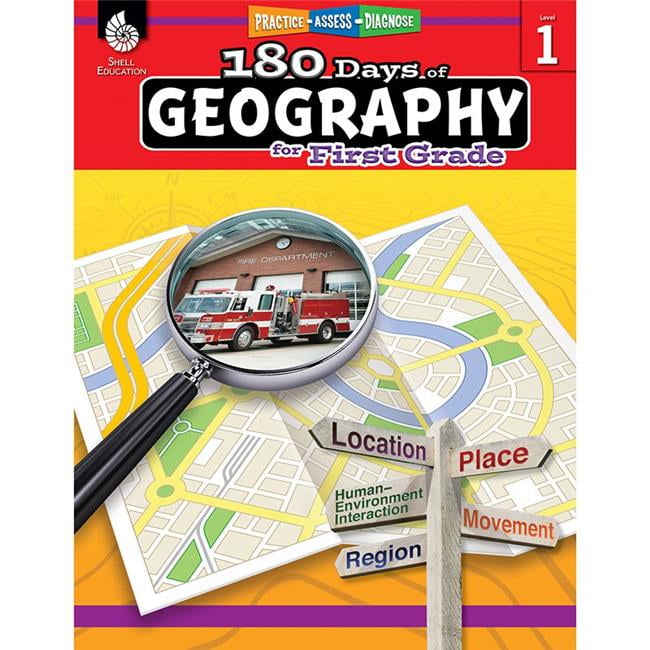 Shell Education SEP28622 180 Days of Geography Book for Grade 1 ...