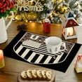 7 Piece Linen Table Runner and Placemats Set, USA Shield Map Flag Round ...