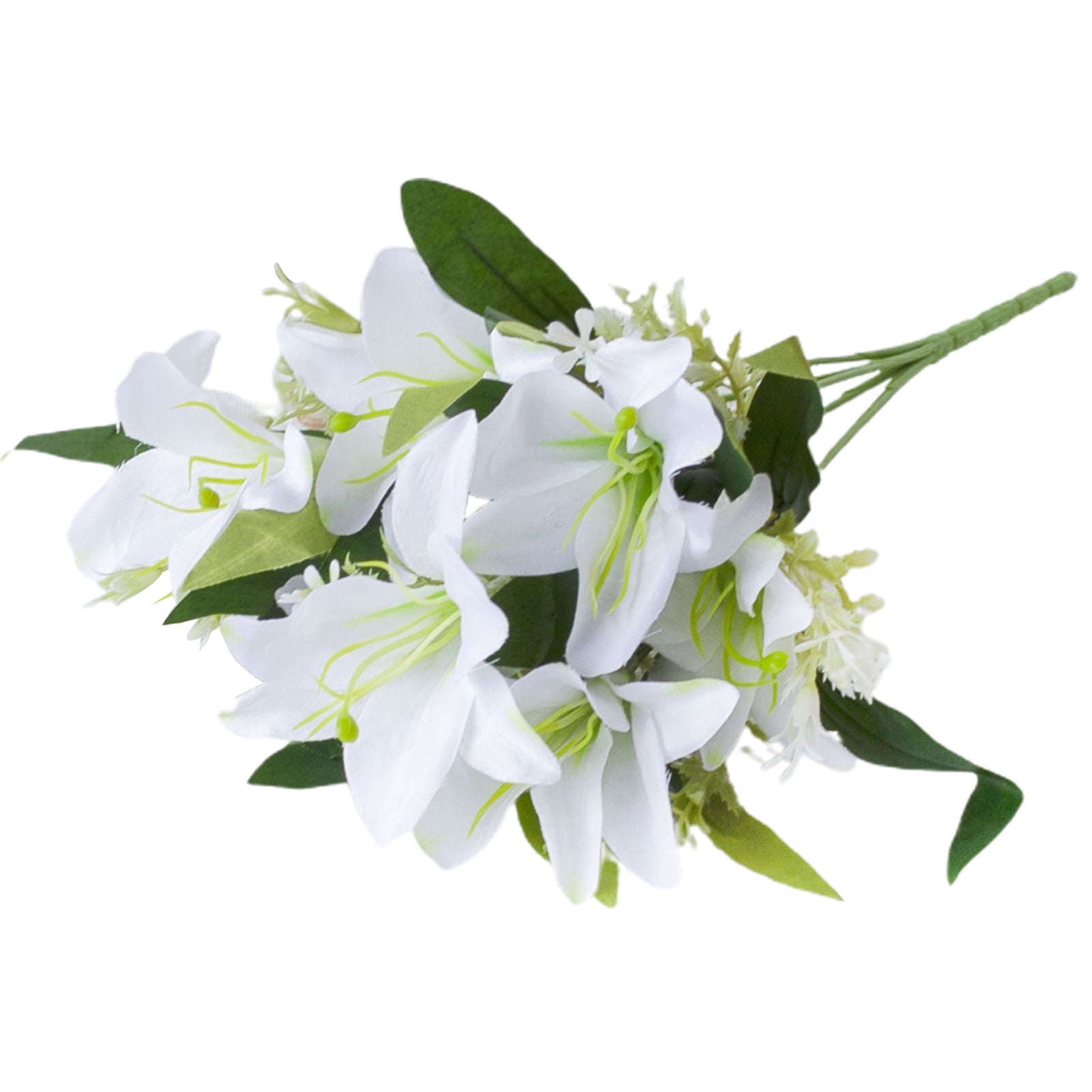 Artificial Lilies Flowers Fake Silk Full Bloom Lily for Wedding Party ...