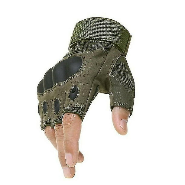 Mng Tactical Hard Knuckle Half Finger Gloves Army Military Fingerless-1 ...