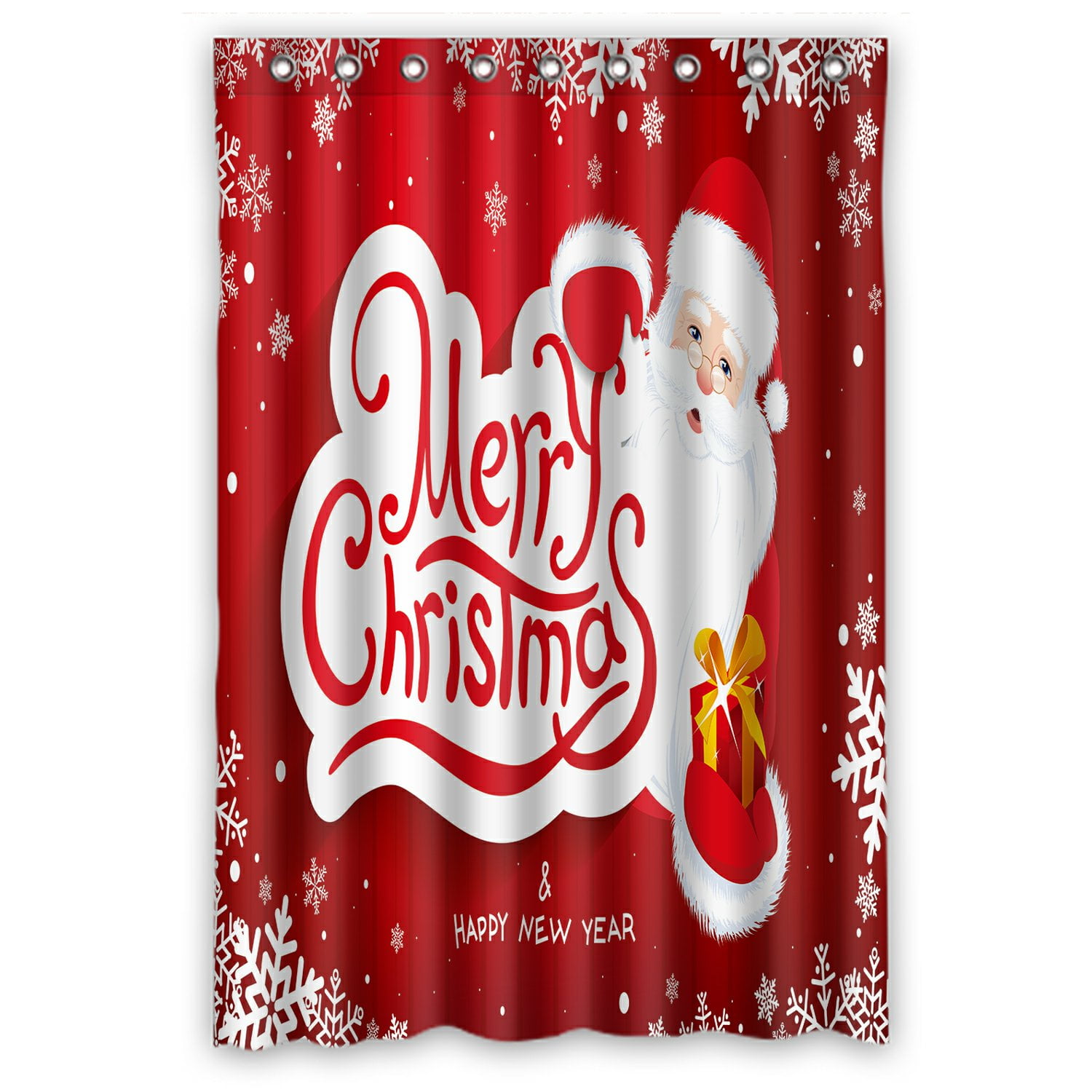 PHFZK Festival Shower Curtain, Winter Holiday Merry Christmas Santa ... PHFZK Festival Shower Curtain, Winter Holiday Merry Christmas Santa ...