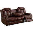 Multifunction Power Air Leather Recliner Sofa Set with LED Lights ...