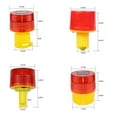 PatungKu Lamp Solar Powered LED Warning Light Road Traffic Barrier ...
