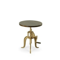 Carolina Classics Regan Adjustable Crank Wood Accent Table in Elm and Gold - Walmart.com