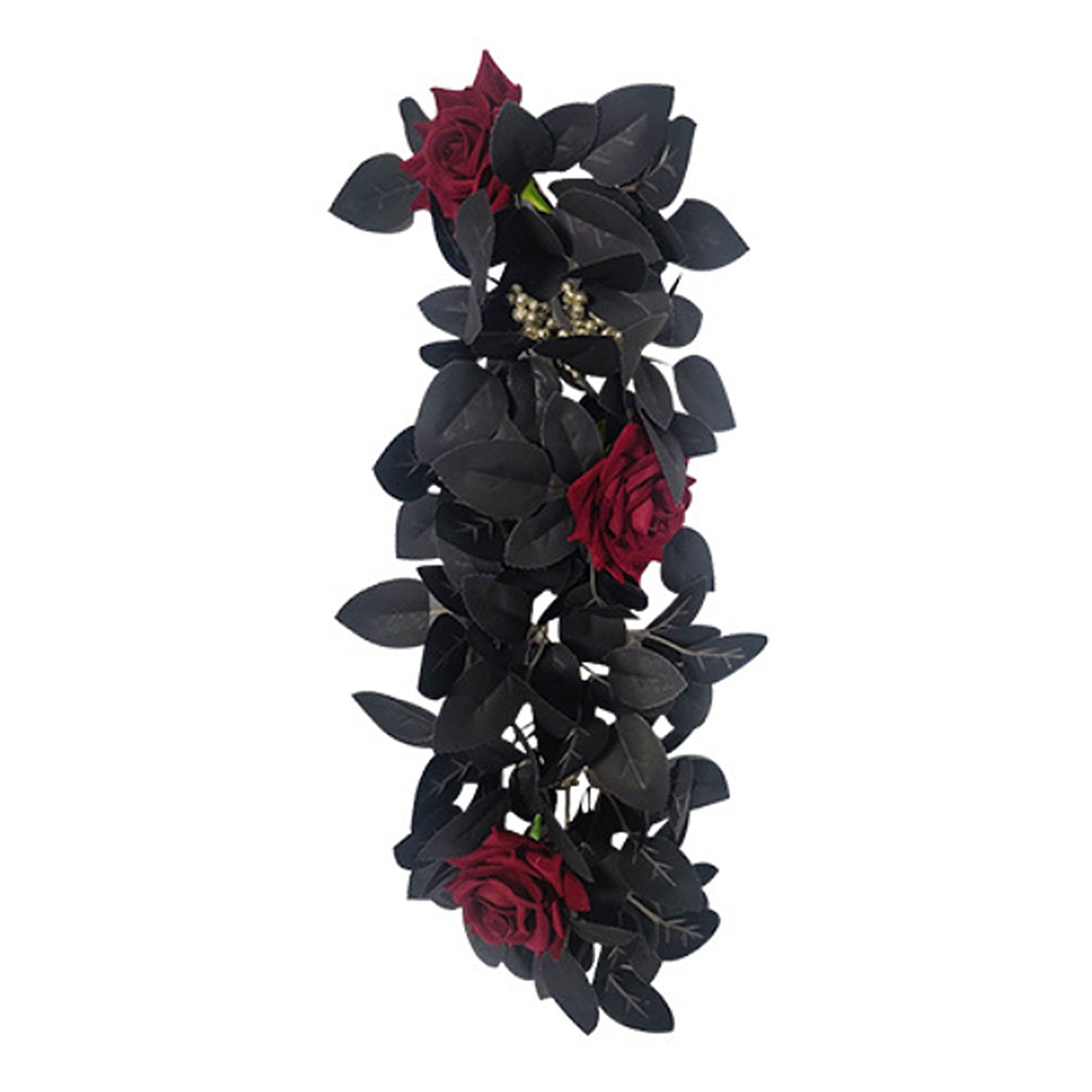Doolland 23in Artificial Rose Flower Swag, Sunflower Rose Swag Black ...