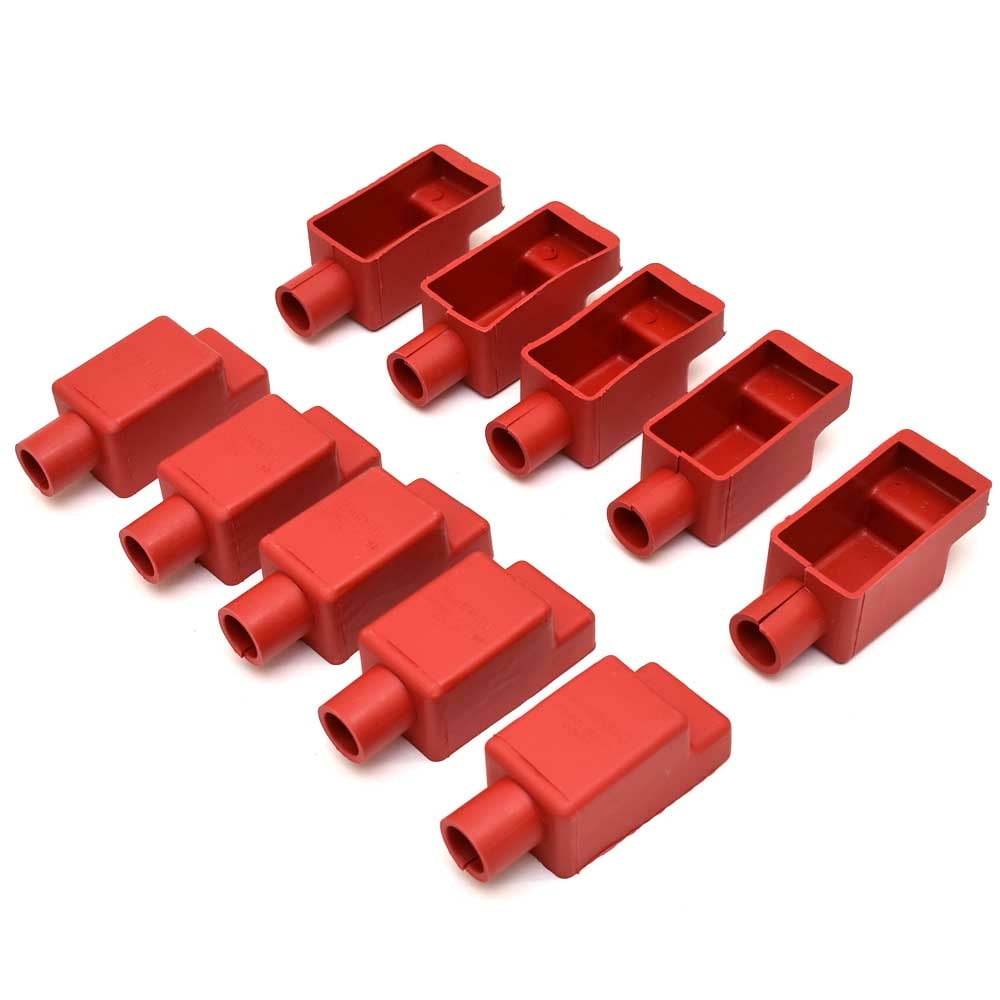 Marquis Marine Boat Battery Terminal Boots 5901702 | 3/4 Inch Red (Set ...