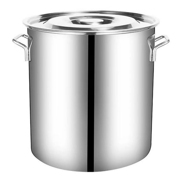 Cater Stew Soup Boiling Pan Cookware Deep Pot with Lid 20L Stainless ...