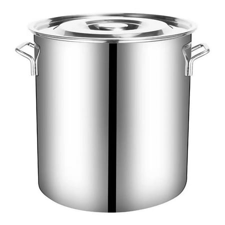 Cater Stew Soup Boiling Pan Cookware Deep Pot with Lid 20L Stainless ...