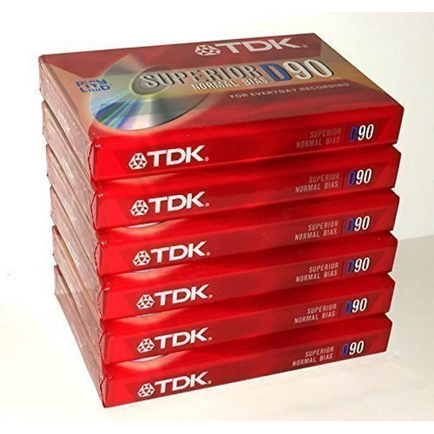 TDK Superior Normal Bias D90 blank cassette tapes (Pack of 6) - Walmart.ca