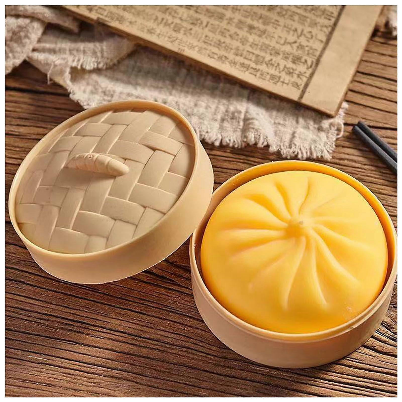 Giant Dumpling Squishy Stress Relief Toy with Glitter, Jumbo Fidget for ...