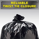 Brute Super Tuff Contractor Bags, 55 Gallon, Black Plastic, 2.0 Mil ...