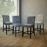 Furniture of America Sheila Rustic Chenille Counter Height Chair (Set ...