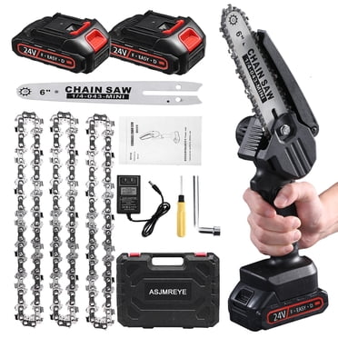 GOXAWEE 4" Cordless Mini Chainsaw with Battery, 20V/2Ah Battery Powered ...