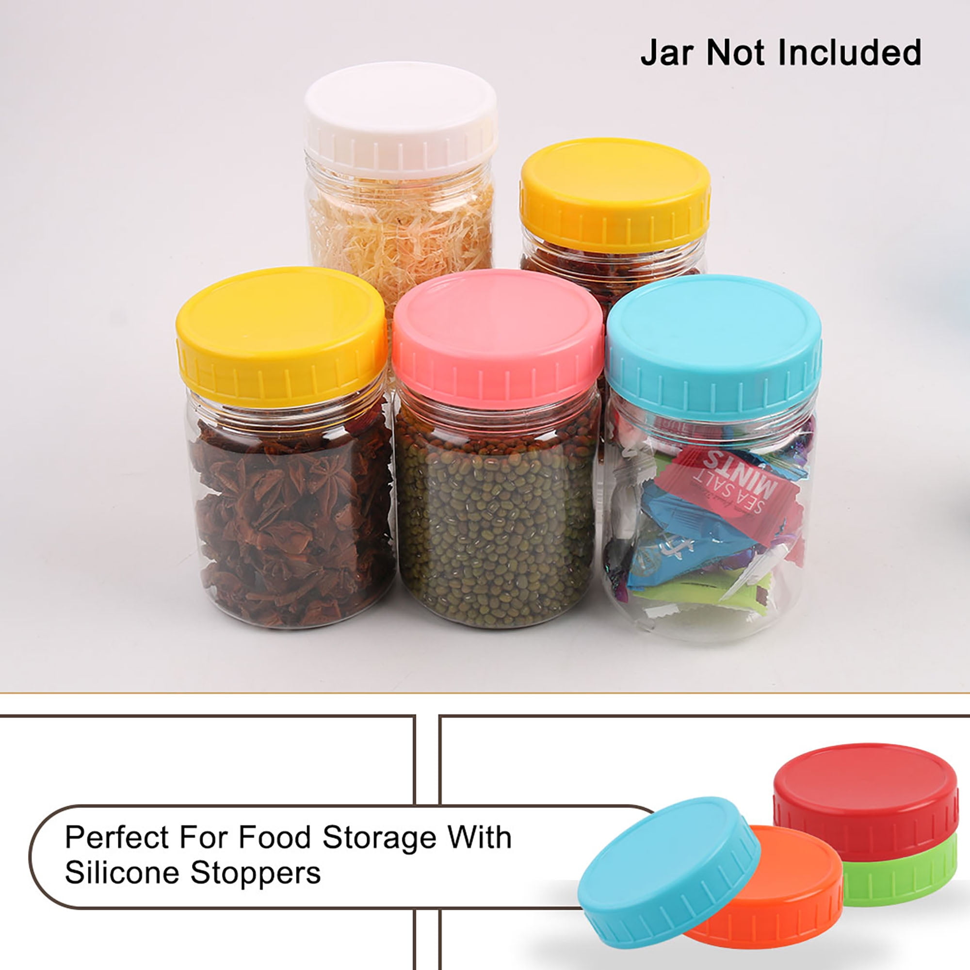 Mason Jar Lids Wide Mouth Canning Jars Lids Top Storage Green Sky Blue ...