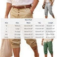 Swuxness Men Cargo Capris Pants Solid Color Button Closed Pockets ...