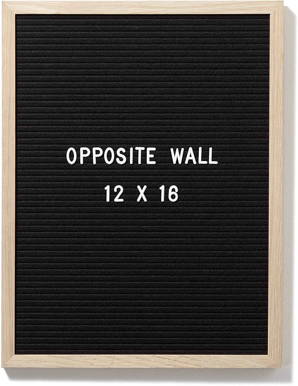 Opposite Wall Changeable Black Felt Letter Board Solid Oak Wood Frame With White Letters Sign opposite-wall-changeable-black-felt-letter-board-solid-oak-wood-frame-with-white-letters-sign