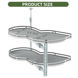Uforic 2-Tier Kidney-Shaped Corner Cabinet Organizer with Adjustable ...