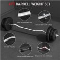 Hyxoo 55lb Curl Barbell Set Dumbbell Weight Set Gym Lifting Exercise ...