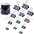 CCOCC 2026 New Pack of 120 Metal Paper Clips Black 4 Sizes 15Mm,19Mm ...