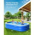 Homech Kid's Blow Up Rectangular Family Pool, Outdoor Use for Adults, 7 ...