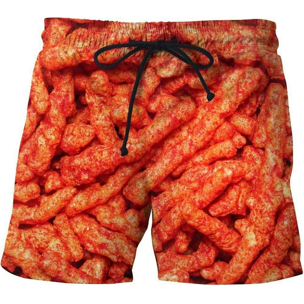 Cloocl Men's Shorts Gourmet Instant Noodles Sausage Pizza 3d Print ...