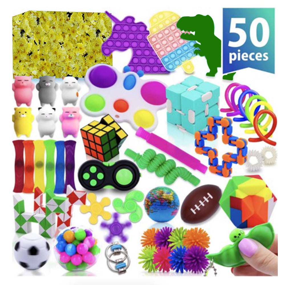 (50 piezas) Fidget Toys, Fidgets Pop Its Pack, Pop It Party Favors ...