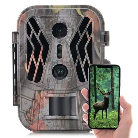 Dual Lens Trail Camera 36MP 4K Motion Activated Wildlife Camera No Glow ...
