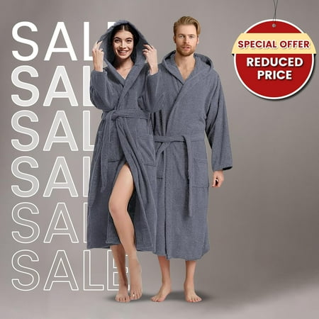 Canadian Linen Luxury Hooded Bathrobes for Women Shawl Collar Spa Robes ...