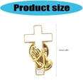 10Pcs Alloy Hand Holding Crossed Brooch Pin Inspirational Lapel Pin For ...