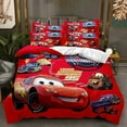 Cartoon Cars Bedding Set Lightning McQueen Duvet Cover Boy's Bedclothes ...