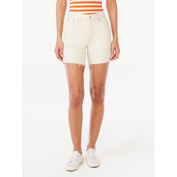 Free Assembly Women's Cut Off Denim Shorts, 5.5” Inseam - Walmart.com