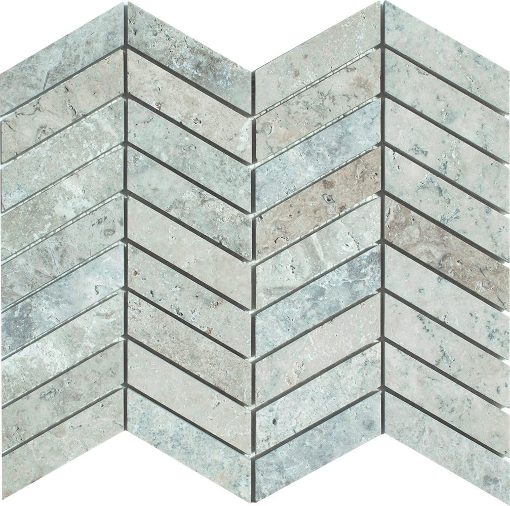 Chevron Latte Honed Travertine Mosaic Tile - Walmart.com