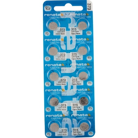 10 x Renata 373 Watch Batteries, 0% MERCURY equivalant SR916W | Walmart ...